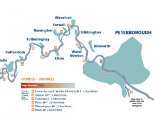 Fox Narrowboats | River Nene boating info map Peterborough Northampton